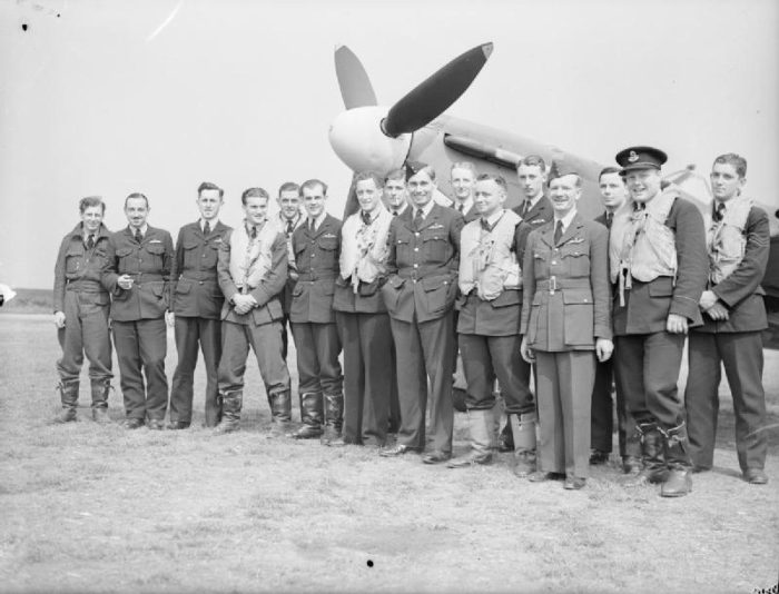 p1 452 Squadron, 1941. Finucane is fourth from left. - Flying Tigers